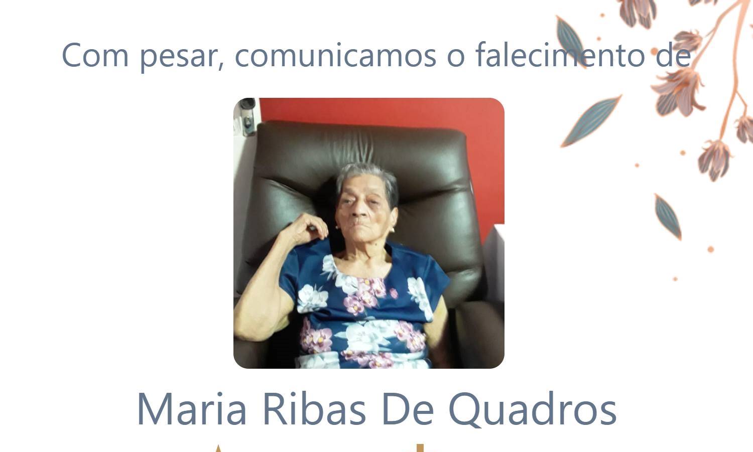 Obituário: Maria Ribas de Quadros - 95 anos - 23/02/2024