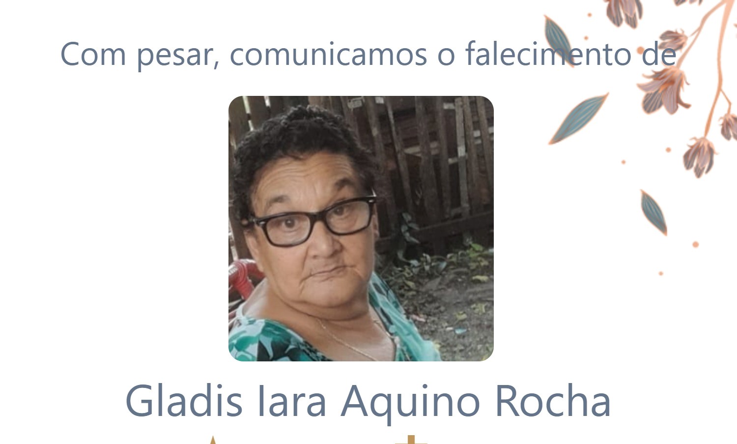 Obituário: Gladis Iara Rocha - 66 anos - 03/03/2024