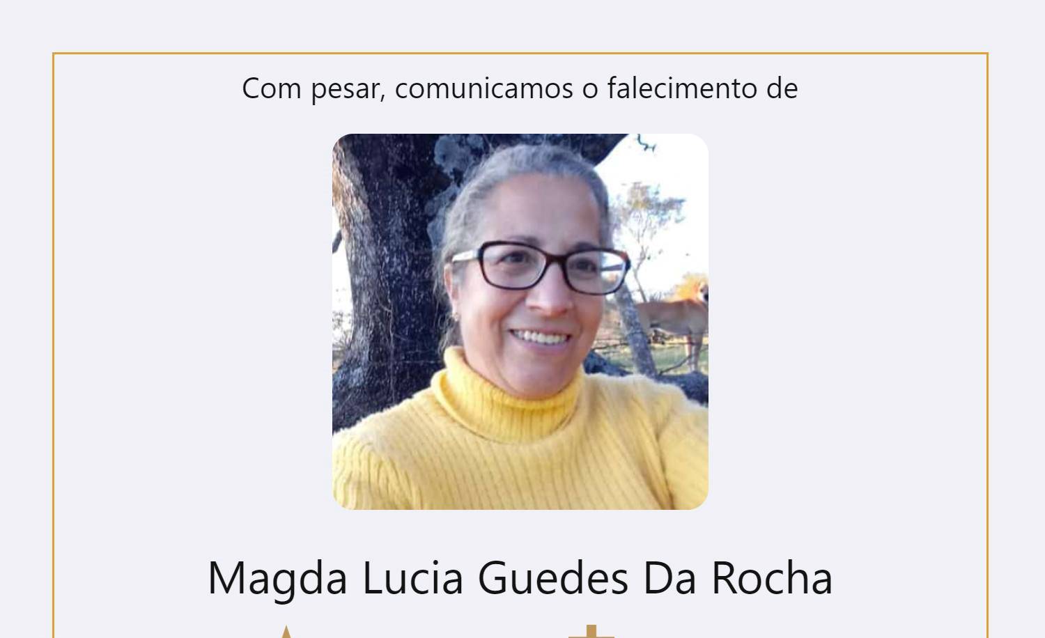 Obituário: Magda Lucia Guedes da Rocha - 60 anos - 04/06/2024