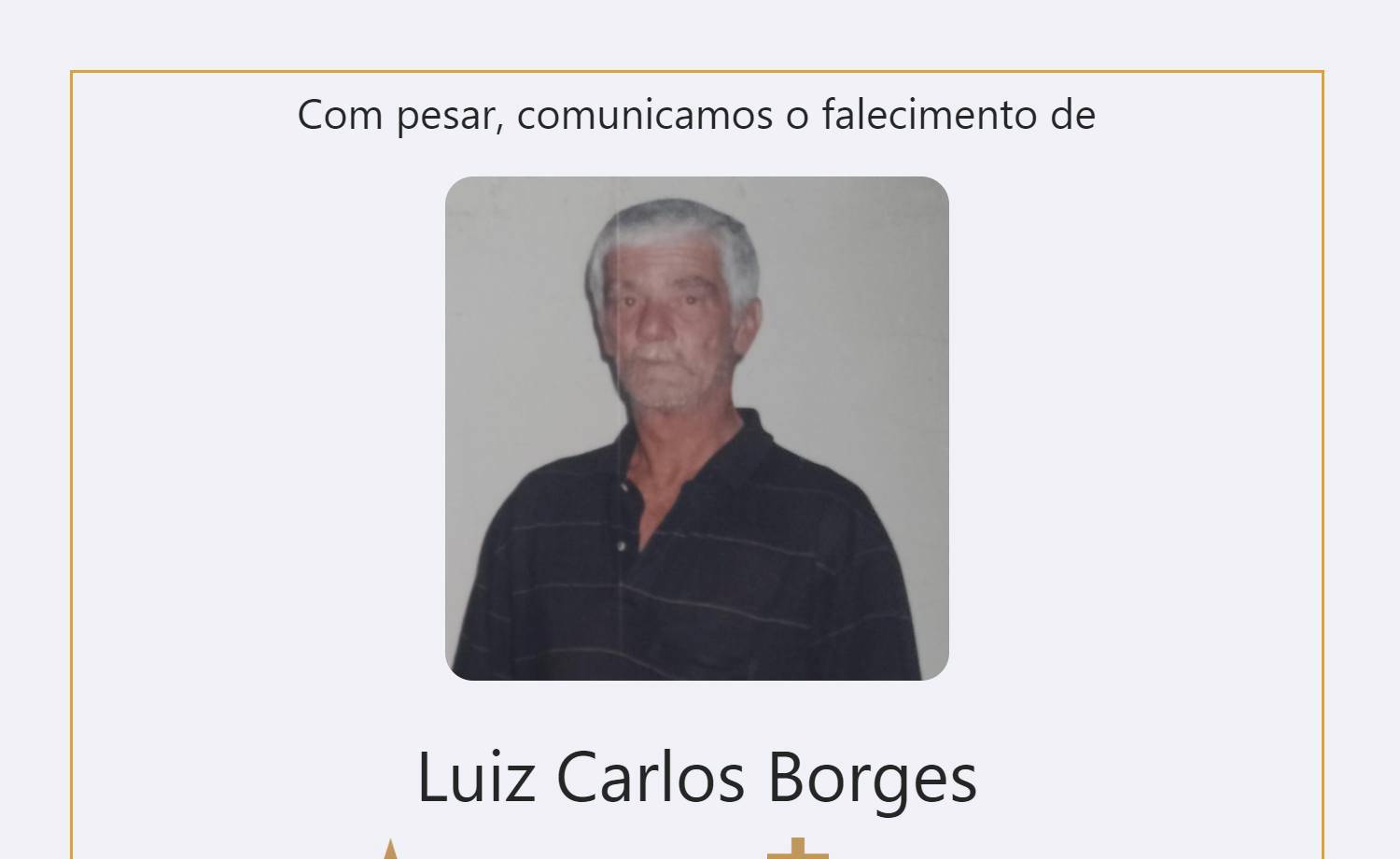 Obituário: Luiz Carlos Borges - 74 anos - 19/06/2024