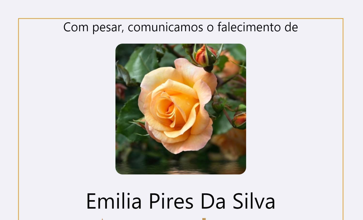 Obituário: Emília Pires da Silva - 88 anos - 22/08/2024