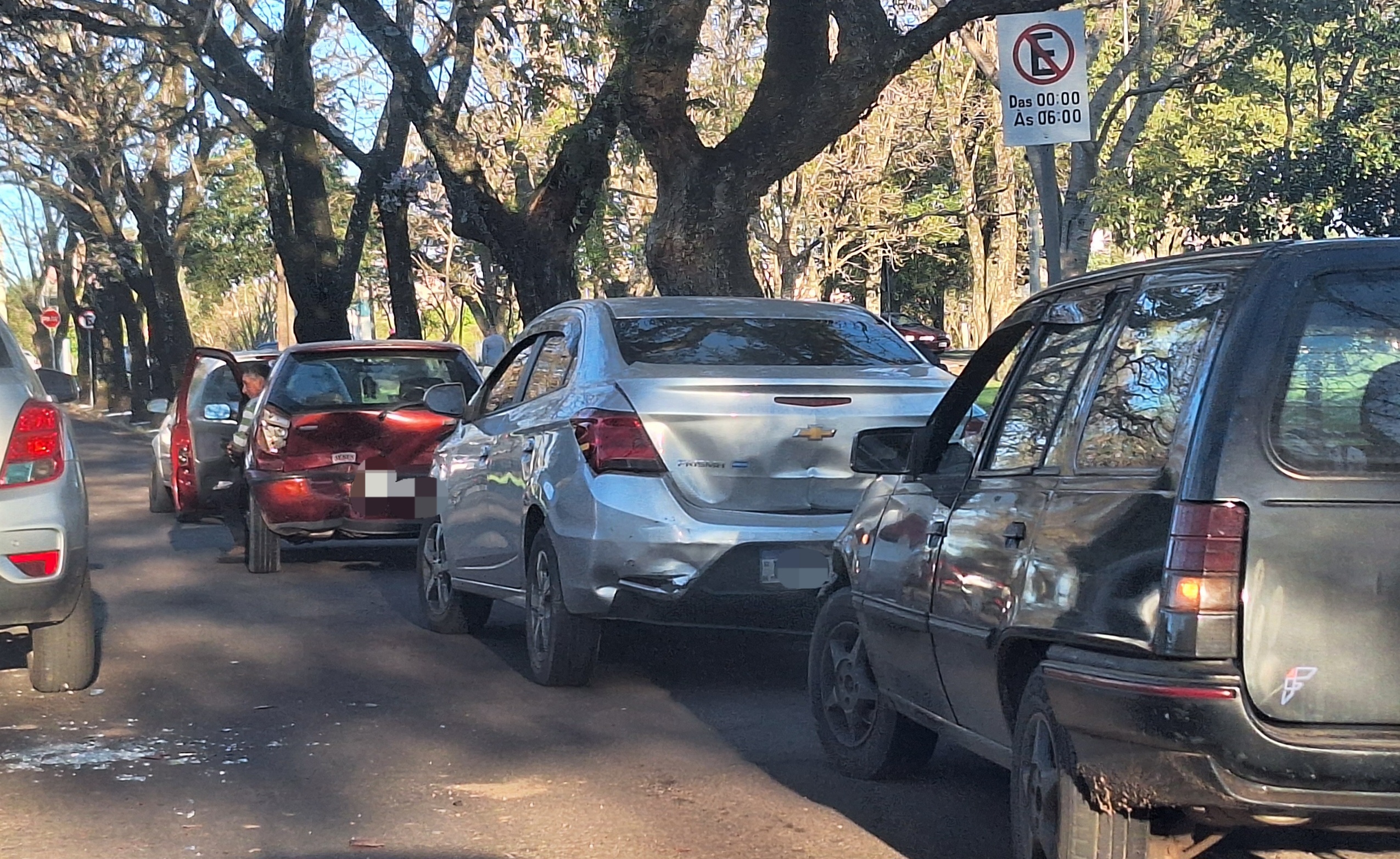 Acidente envolve quatro veículos na Avenida Alexandre Lisboa em Alegrete