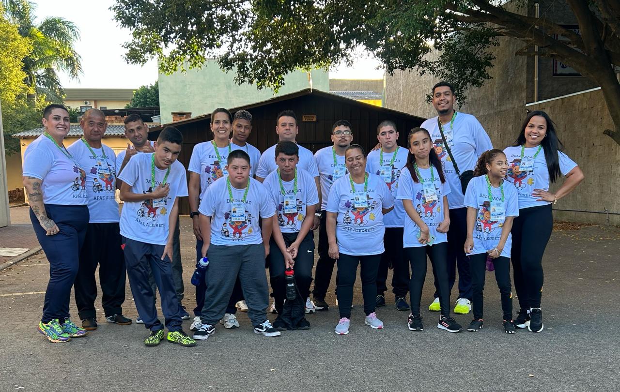 Apae Alegrete na disputa das Olímpiadas Especiais das APAEs do RS em Canoas