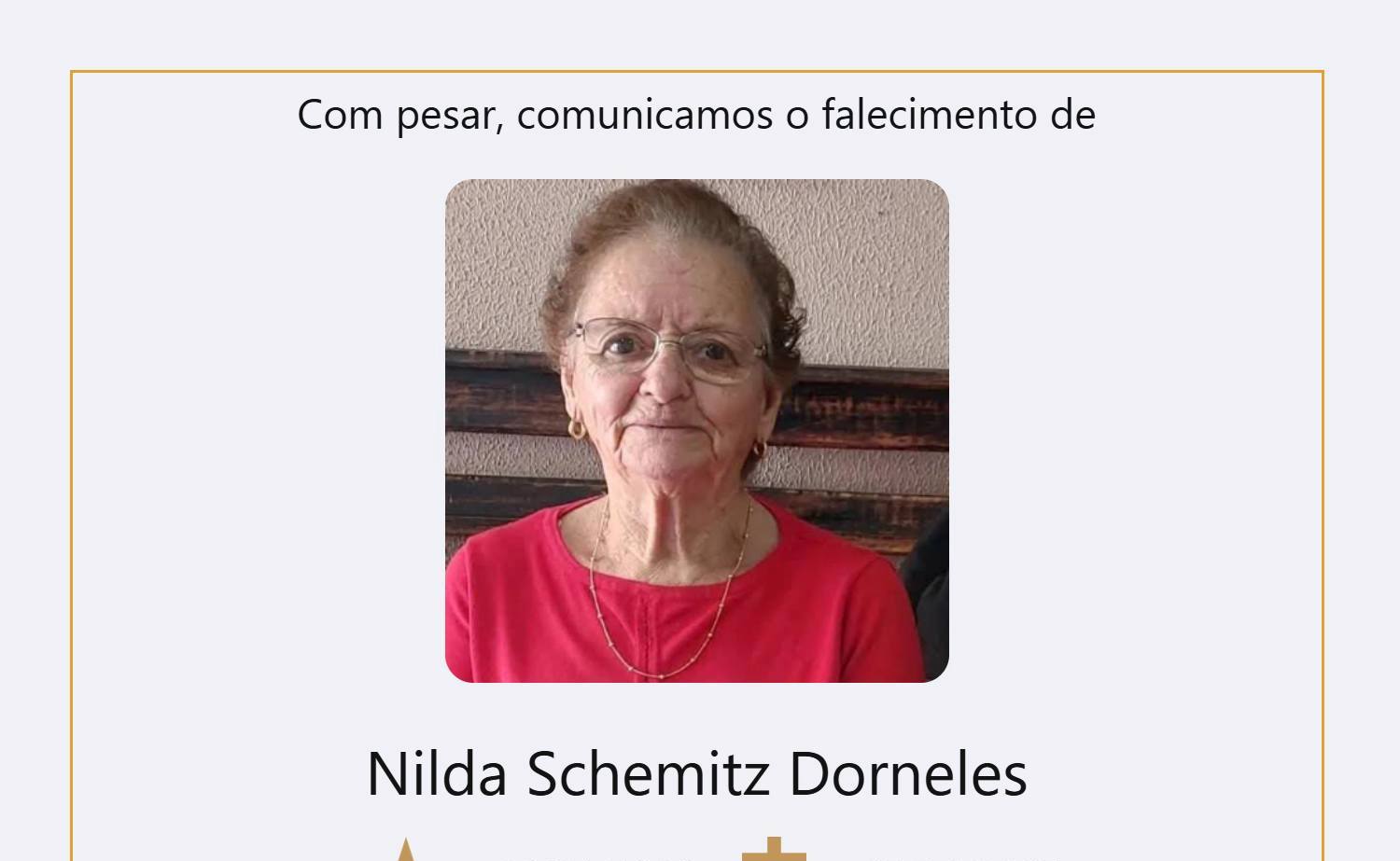 Obituário: Nilda Schemitz Dorneles - 86 anos - 07/06/2025