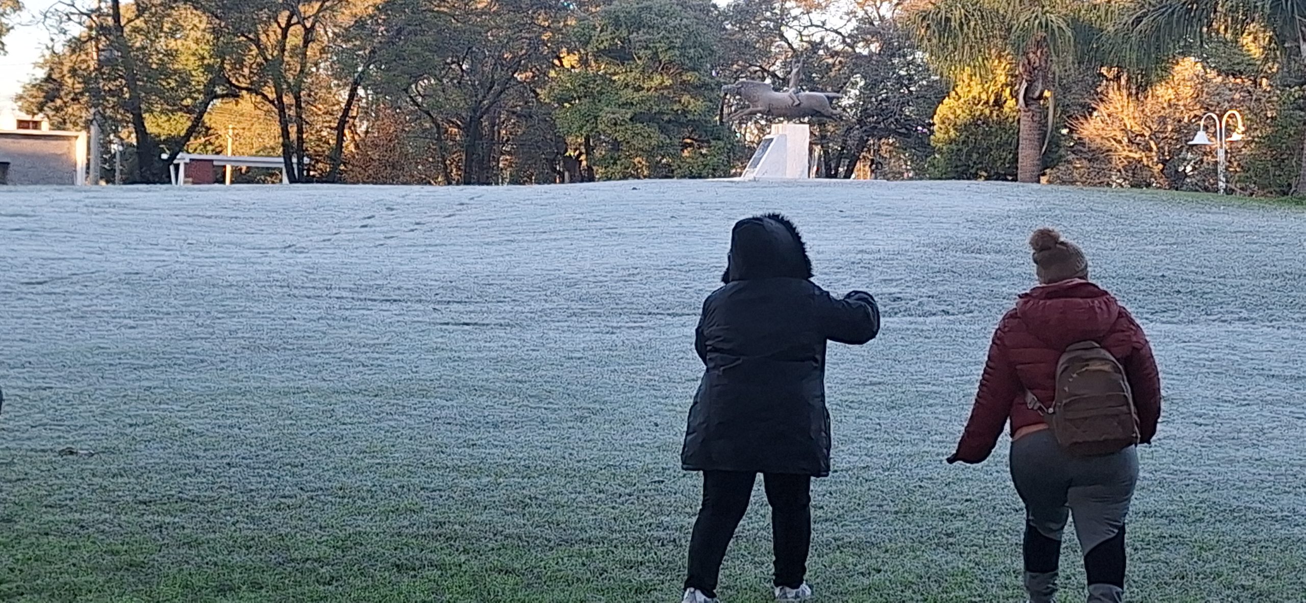 A imagem que encanta e mostra a coragem do povo de Alegrete no inverno