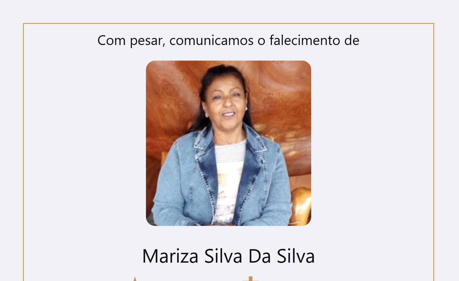 Obituário: Mariza Silva da Silva - 73 anos - 30/06/2025