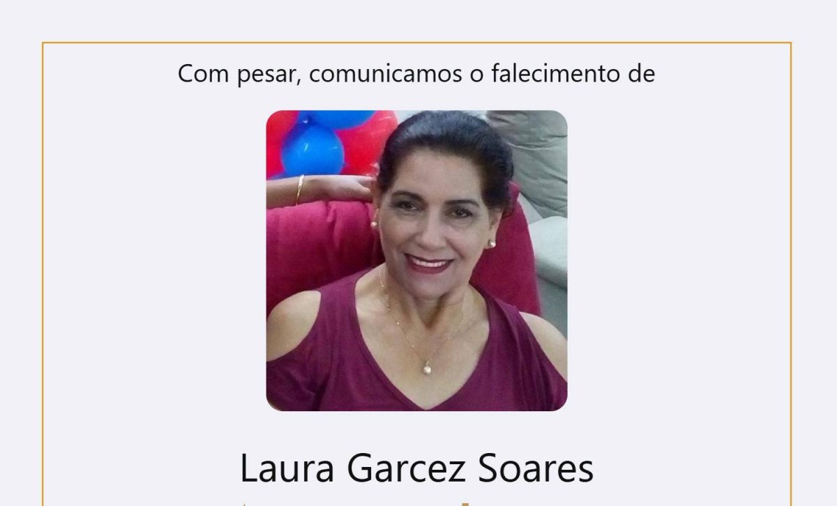 Obituário: Laura Garcez Soares - 81 anos - 14/09/2025