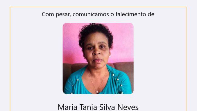 Obituário: Maria Tania Silva Neves - 58 anos - 02/09/2025